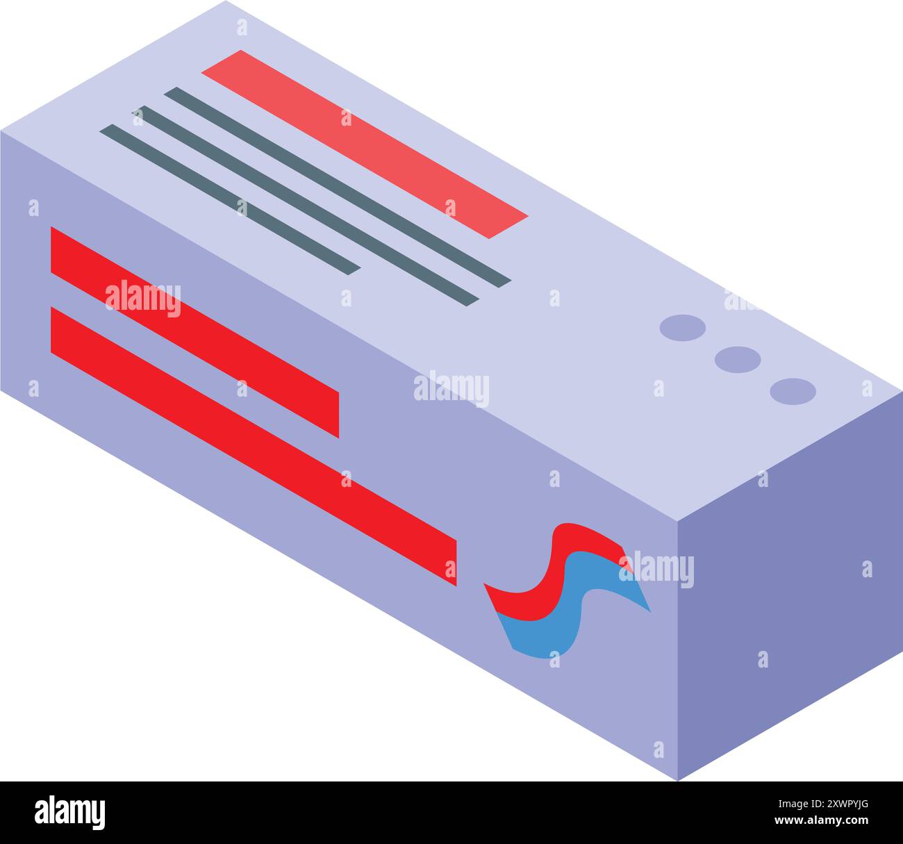 Purple medical ointment cream tube with red branding laying on its side ...