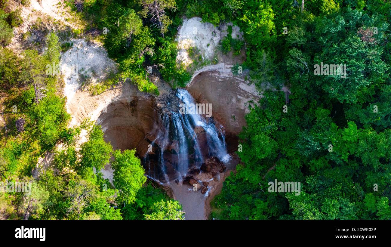 Aerial photograph of Smith Falls at Smith Falls State Park, near ...