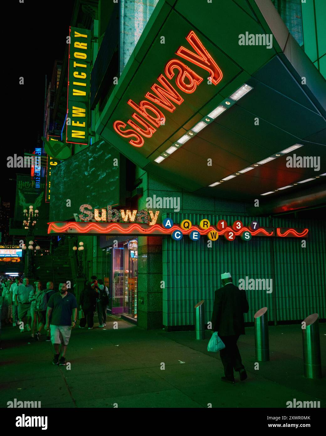 Times square night retro hi-res stock photography and images - Alamy