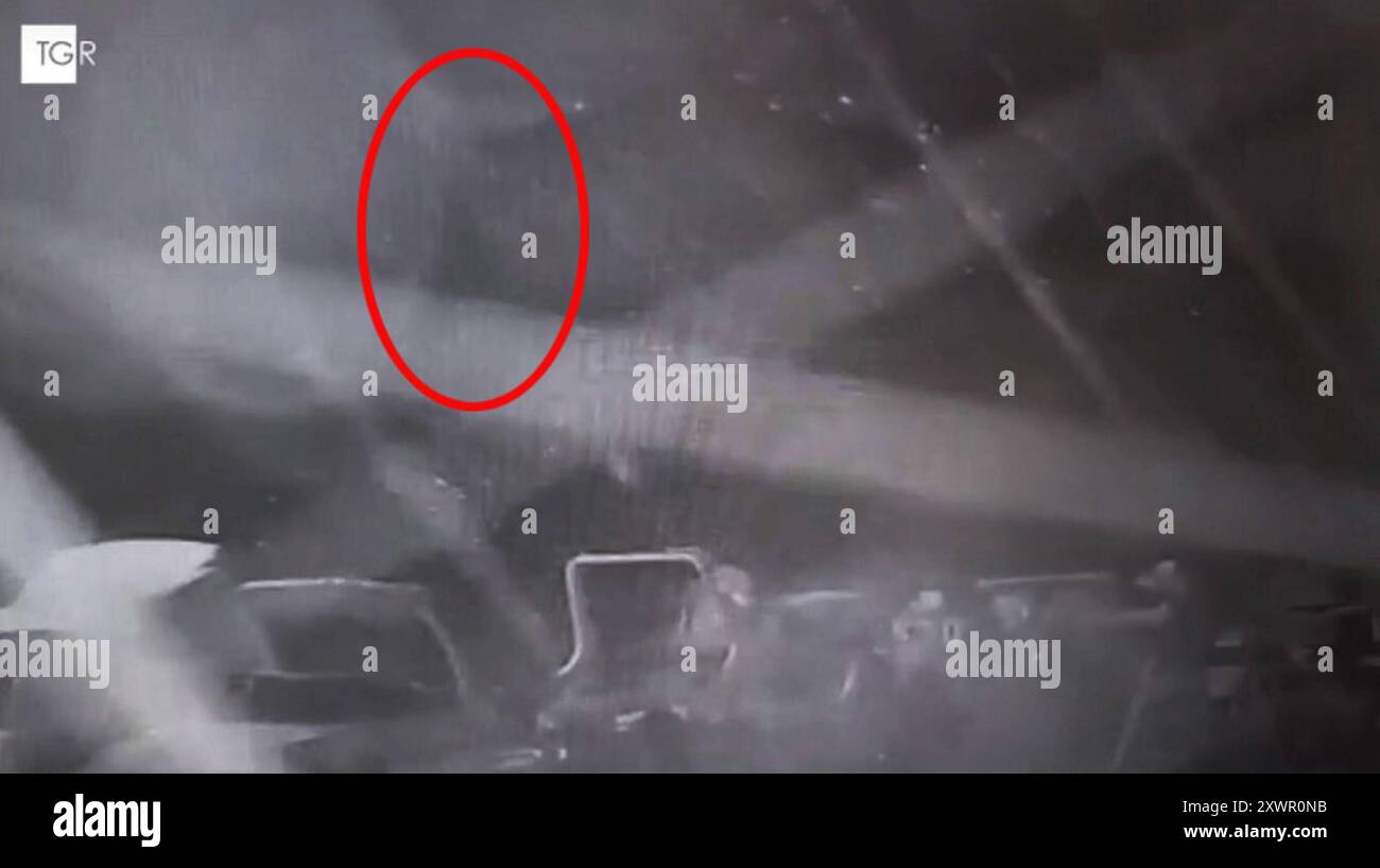 Palermo - In the images broadcast by TGR Sicilia, frames from the video ...