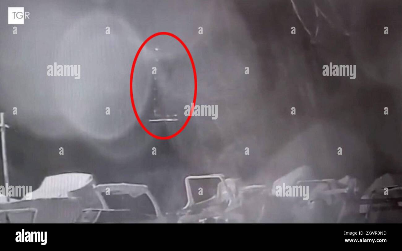 Palermo - In the images broadcast by TGR Sicilia, frames from the video ...