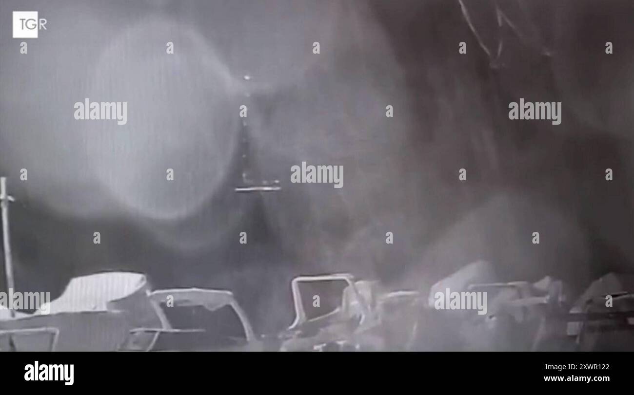 Palermo - In the images broadcast by TGR Sicilia, frames from the video ...