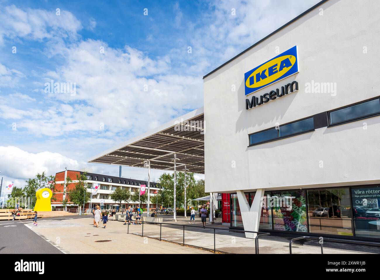 Entrance of the IKEA Museum in Älmhult, Sweden, open in 2016 in the building of the first IKEA ...