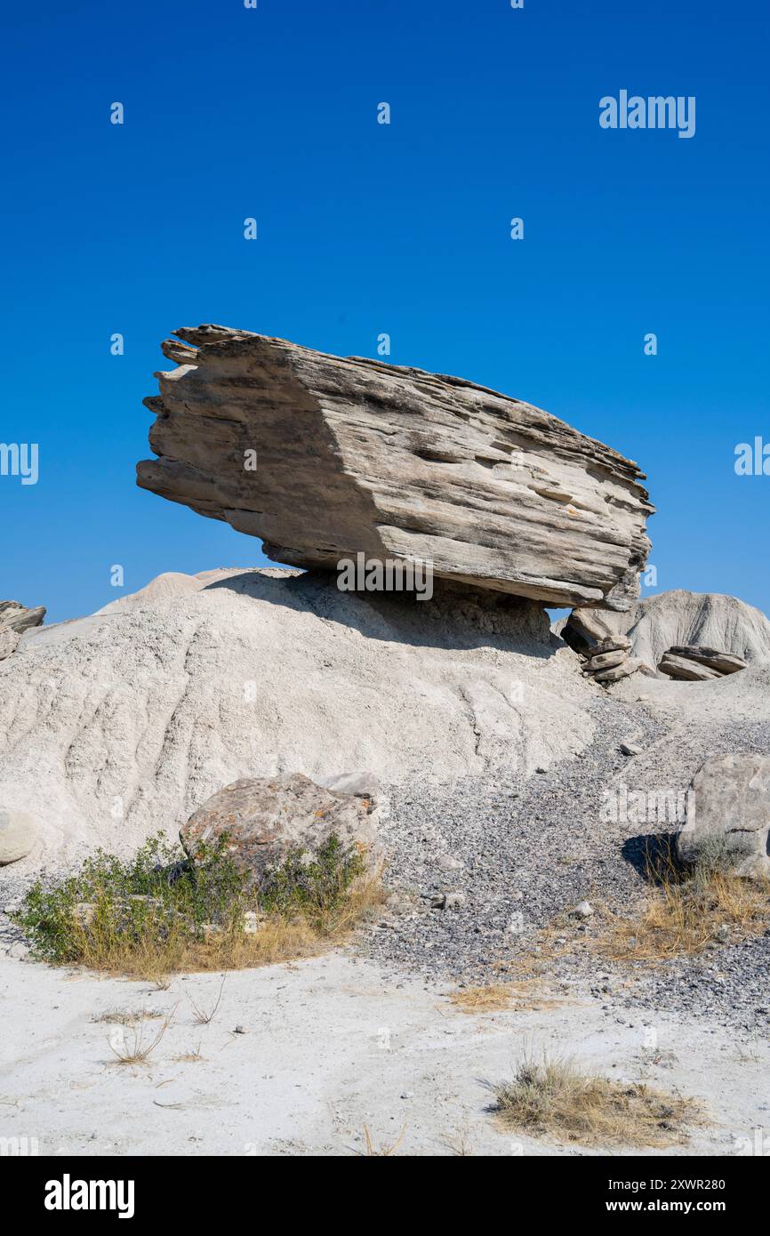 Photograph of the eroded rock and clay formations at Toadstool Geologic ...