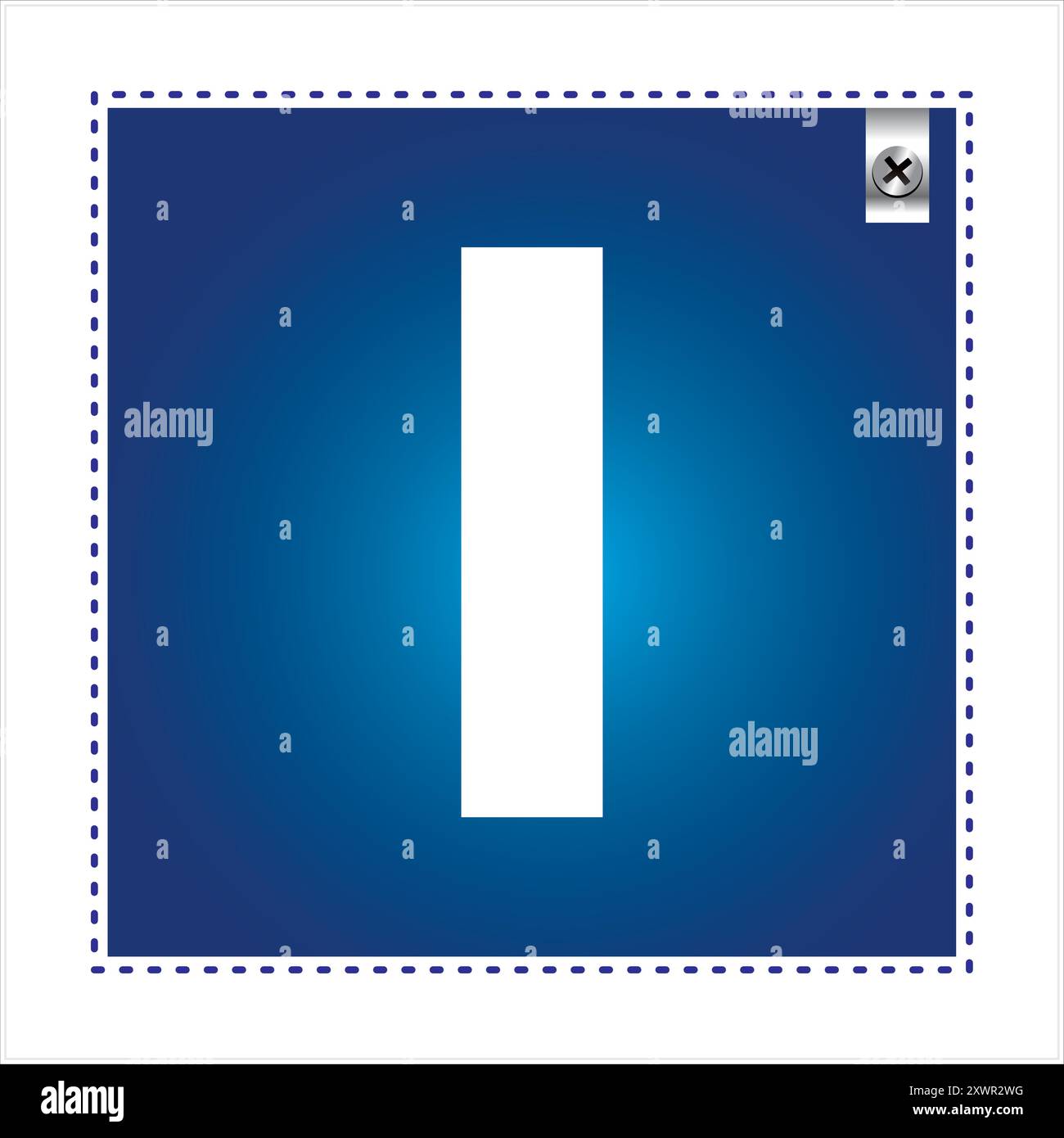 Arabic Kufic Typography A-Z Blue and Silver Alphabet Set with long ...