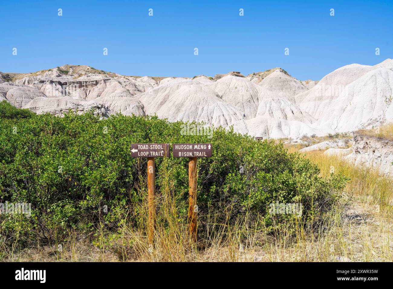 Photograph of the eroded rock and clay formations at Toadstool Geologic ...