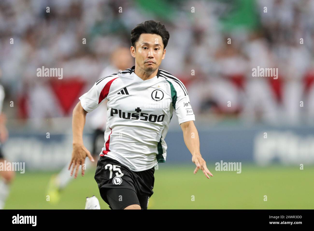 Ryoya Morishita of Legia Warszawa seen in action during the UEFA ...