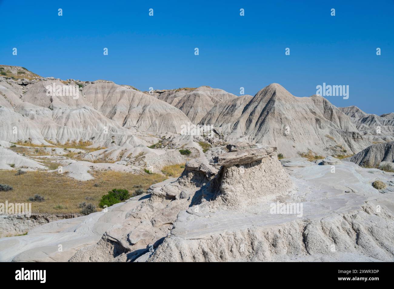 Photograph of the eroded rock and clay formations at Toadstool Geologic ...