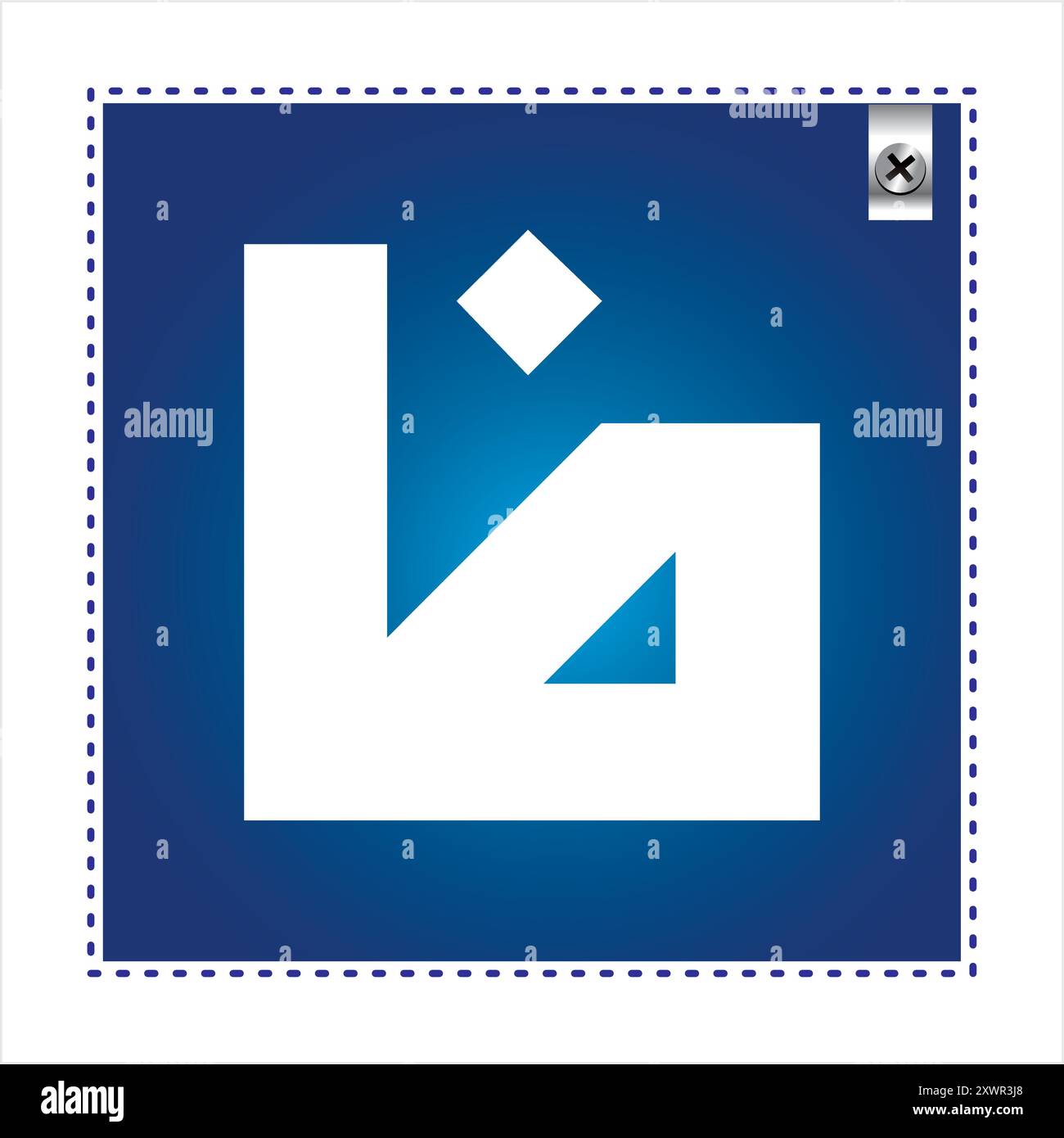 Arabic Kufic Typography A-Z Blue and Silver Alphabet Set with long ...