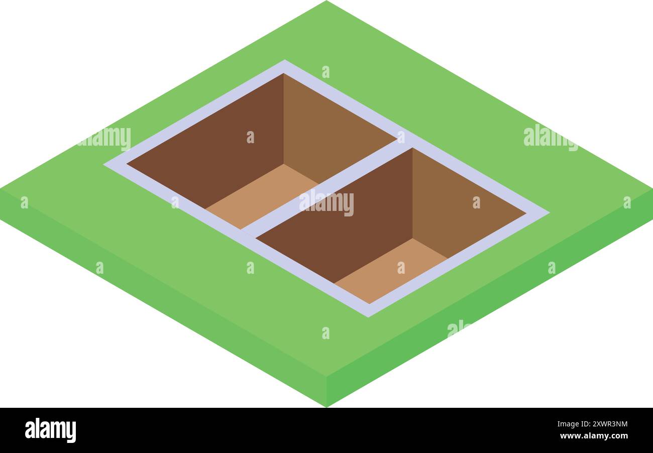 Foundation of house under construction with concrete base for walls in ...