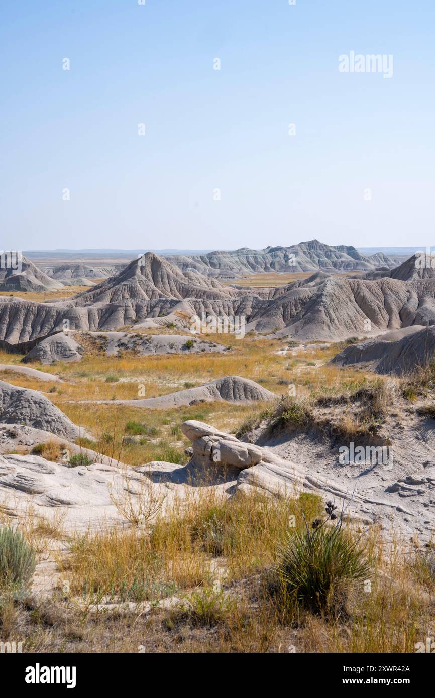 Photograph of the eroded rock and clay formations at Toadstool Geologic ...