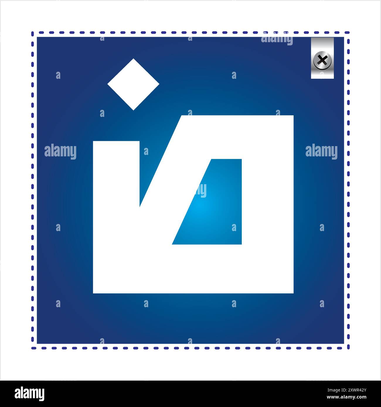 Arabic Kufic Typography A-Z Blue and Silver Alphabet Set with long ...