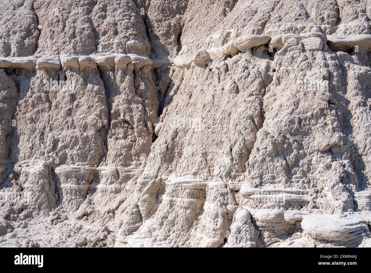 Photograph of the eroded rock and clay formations at Toadstool Geologic ...