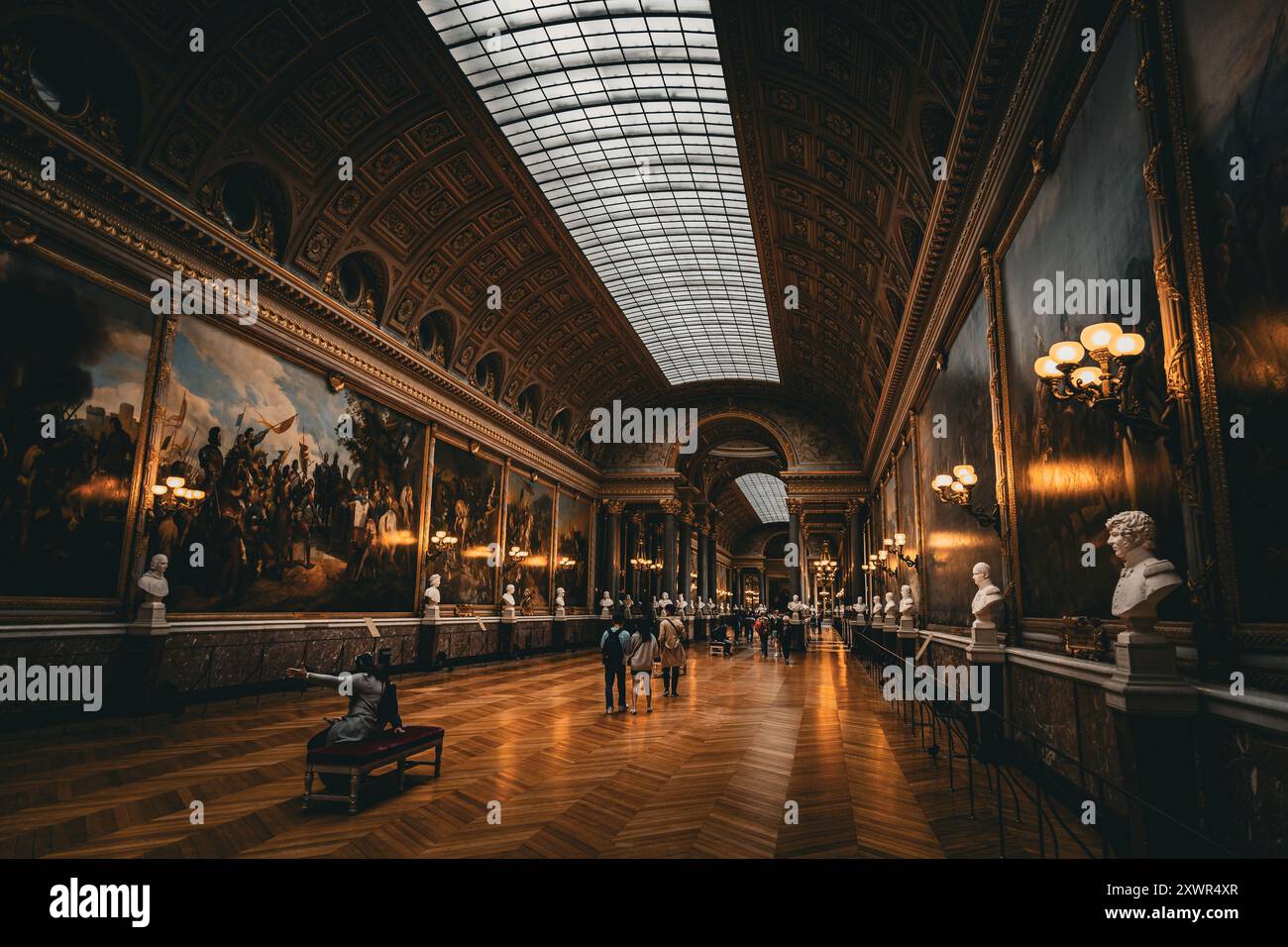 Gallery of the Great Battles, Palace of Versailles, Paris Stock Photo ...
