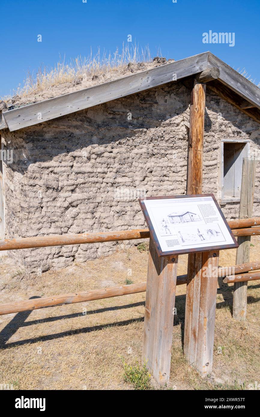Photograph of the restored sod house at Toadstool Geologic Park and ...