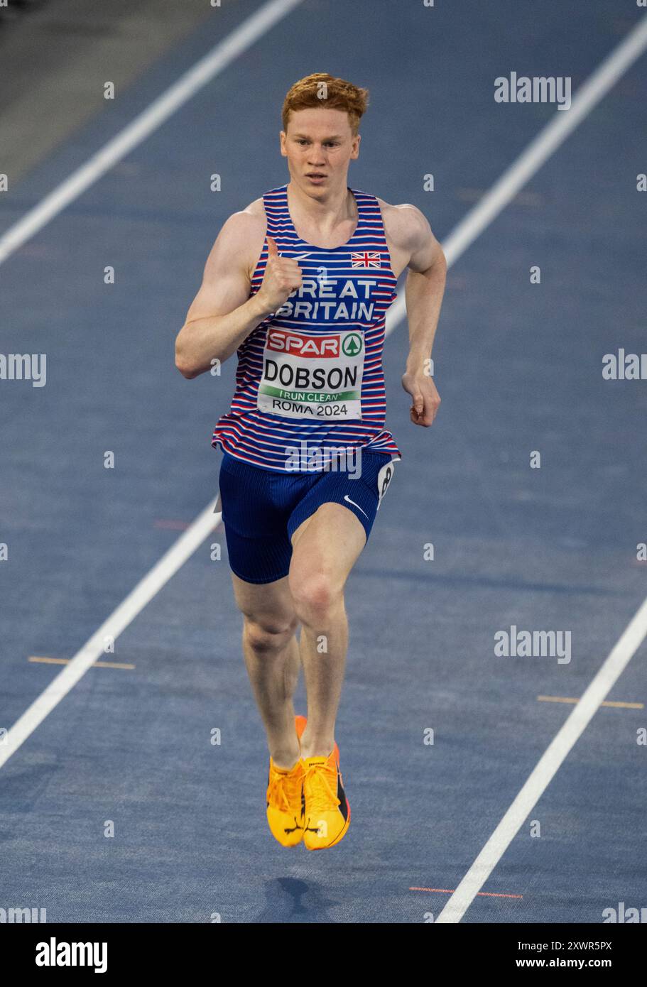 Charles Dobson of Great Britain competing in the men’s 400m semi finals ...