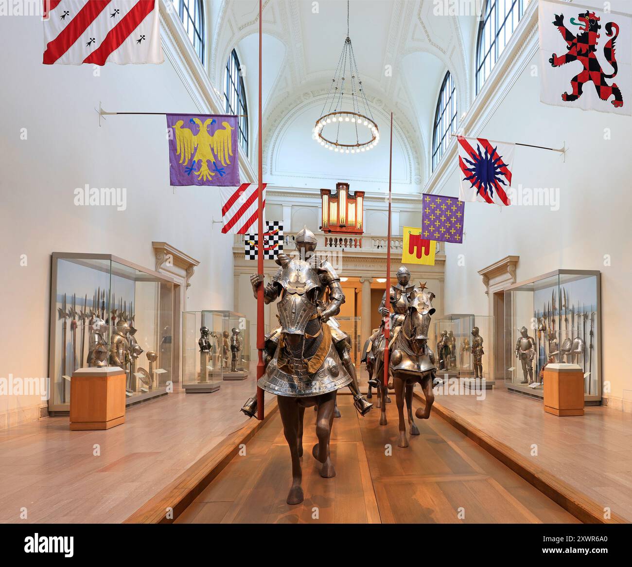 Knights and armour room in the Metropolitan Museum of Art (the Met ...