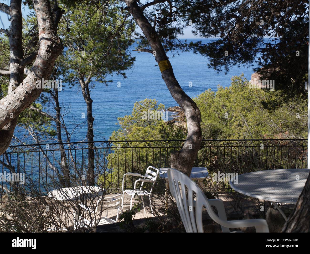 Terrace by the sea at Le Pradet in Provence Stock Photo - Alamy
