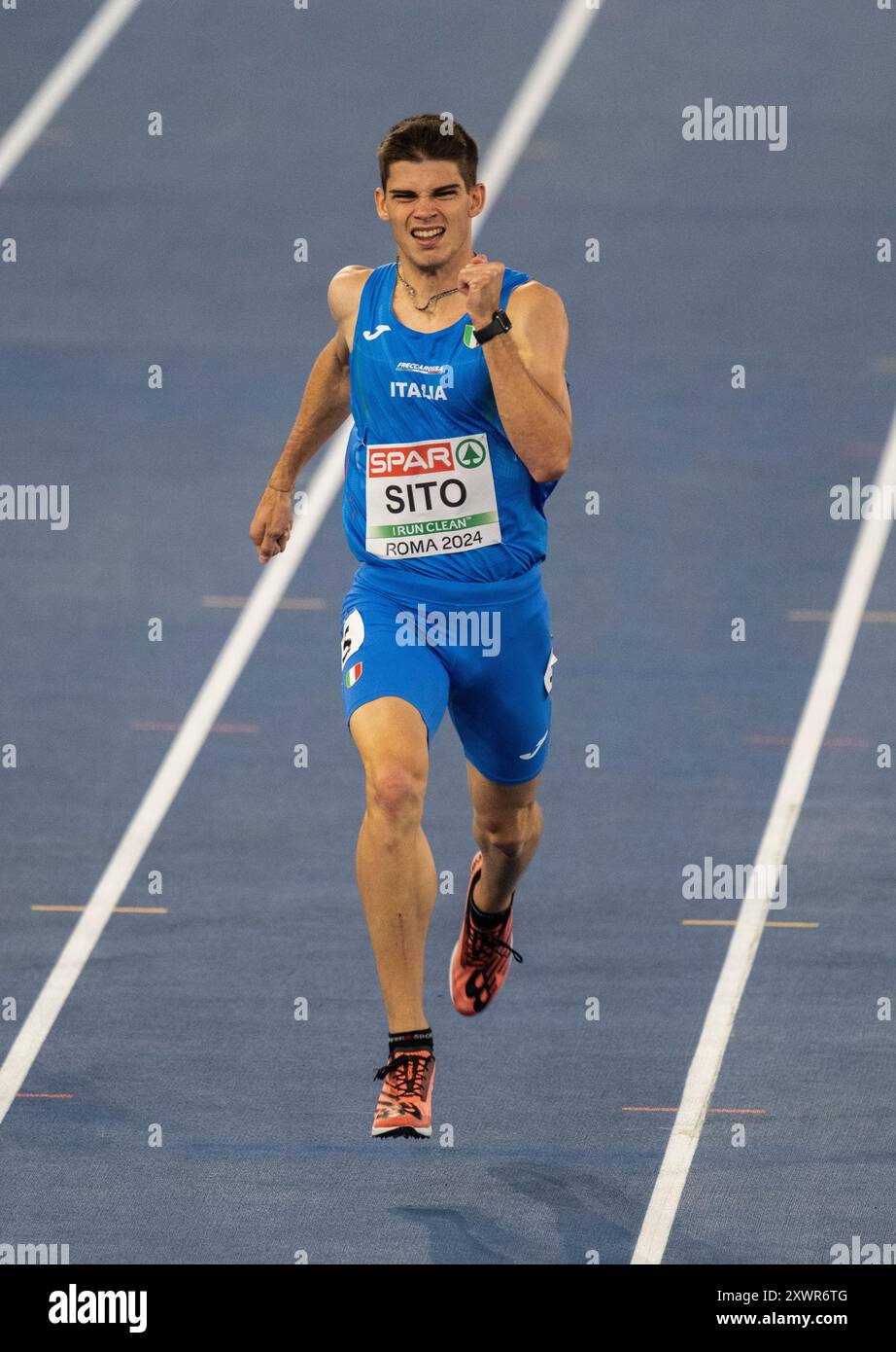 Luca Sito of Italy competing in the men’s 400m semi finals at the ...