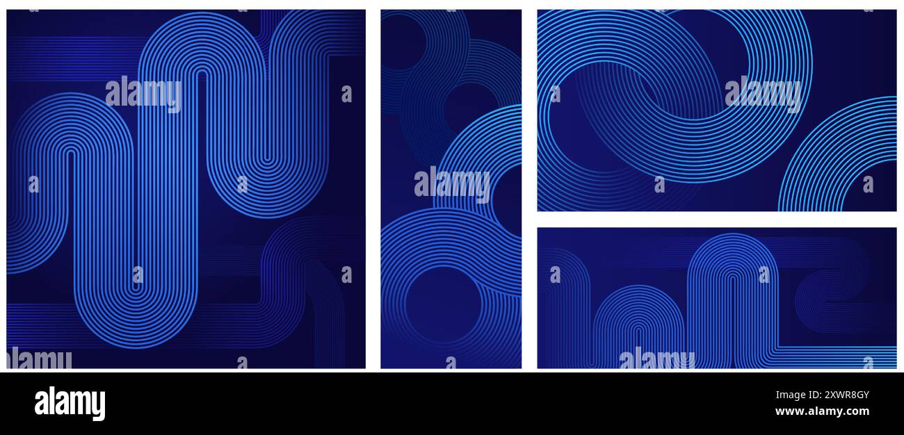 Geometric stripe line shape backgrounds. Abstract dimensional banner ...