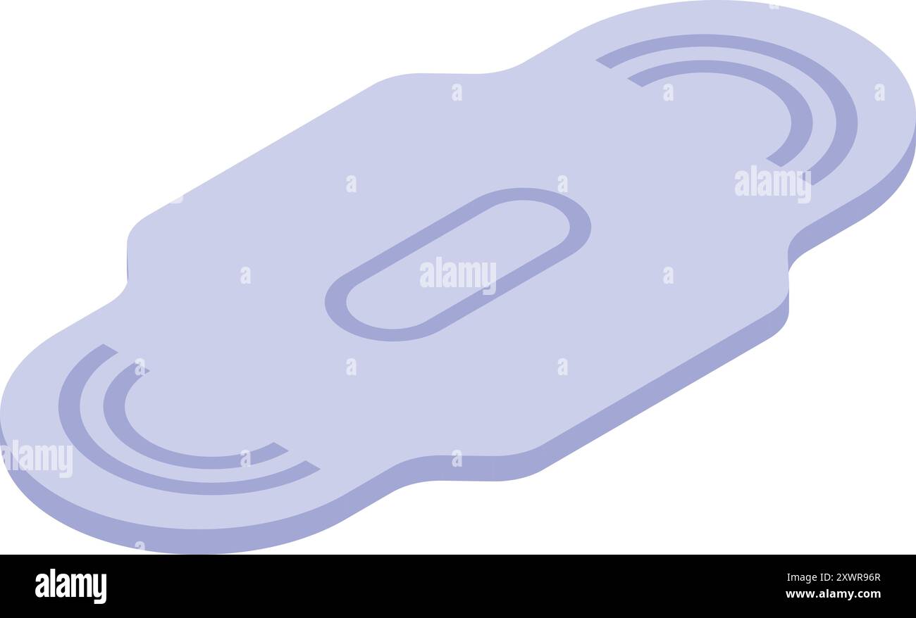 Feminine hygiene sanitary pad with wings isometric view isolated on ...