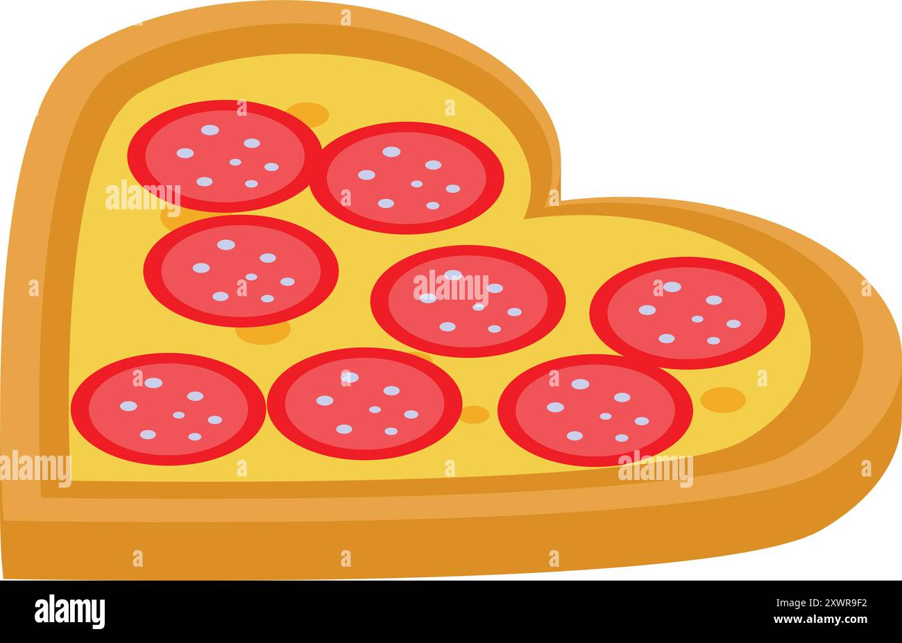 Heart pepperoni pizza Stock Vector Images - Alamy