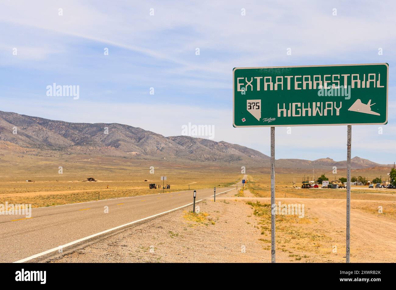 RACHEL, NEVADA, USA - JUNE 3, 2017: Along the extraterrestrial Highway ...