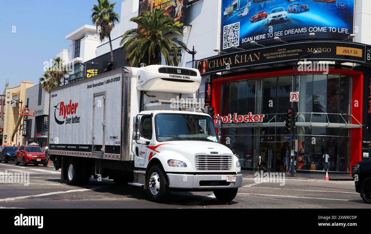 RYDER Truck on Hollywood Boulevard Walk of Fame. Ryder is an American ...