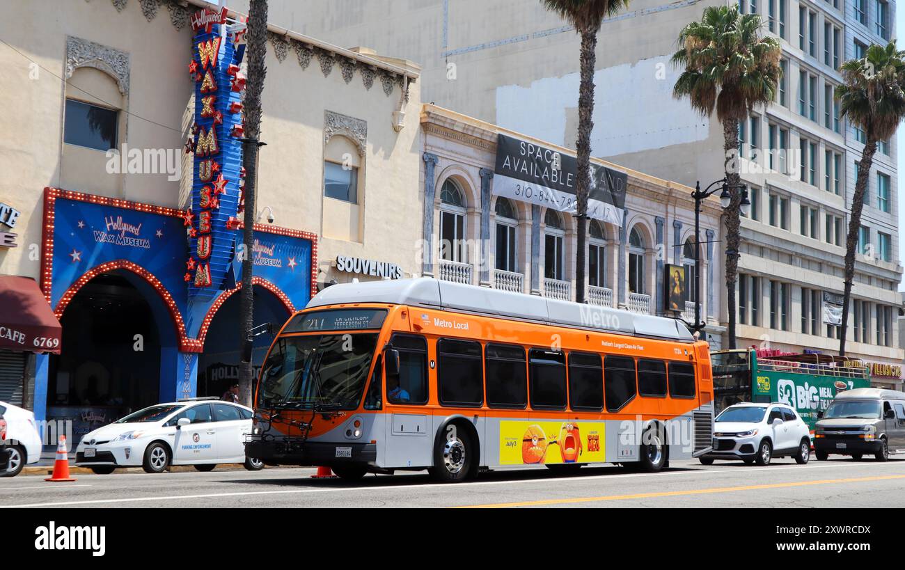 Hollywood (Los Angeles), California: METRO local Bus on Hollywood Blvd ...