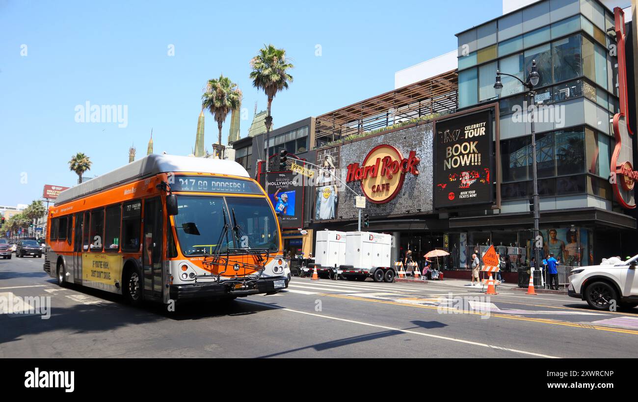 Hollywood (Los Angeles), California: METRO local Bus on Hollywood Blvd ...