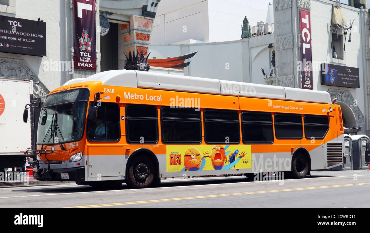 Hollywood (Los Angeles), California: METRO local Bus on Hollywood Blvd ...