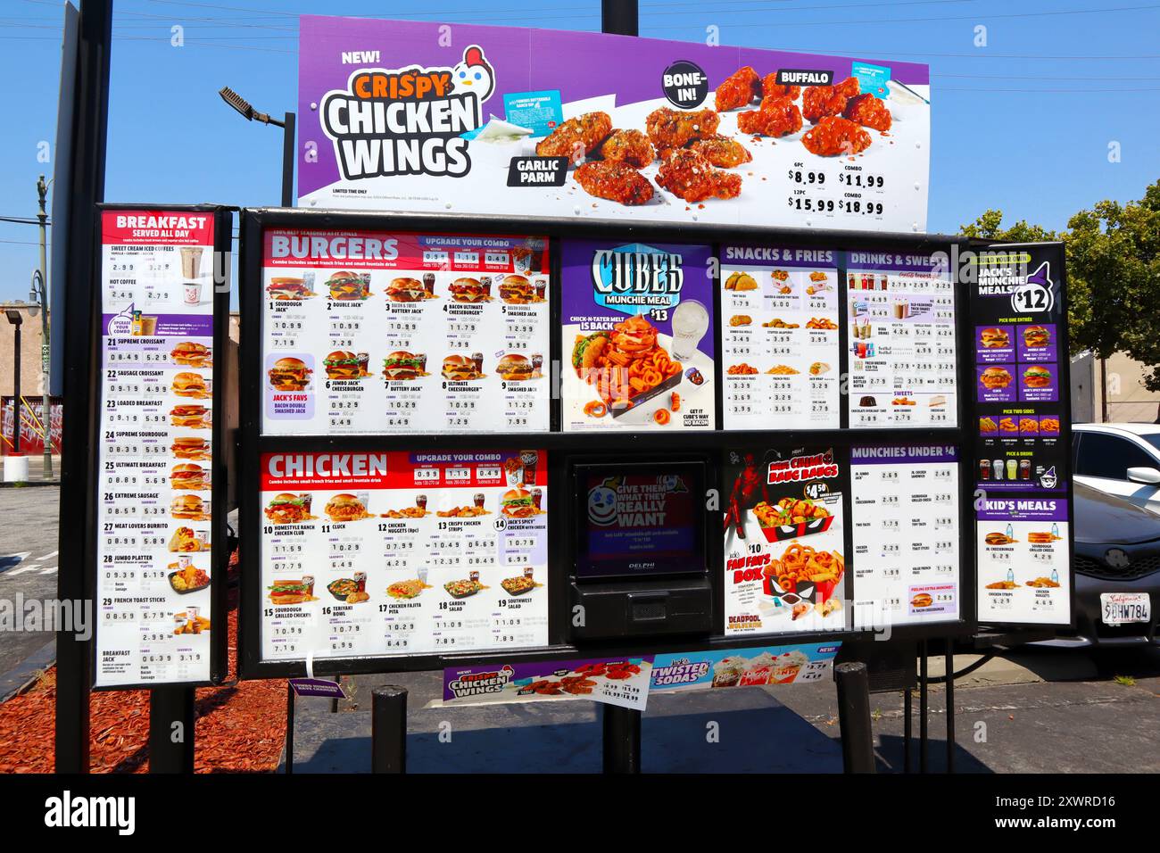 Jack in the box restaurant menu hi-res stock photography and images - Alamy