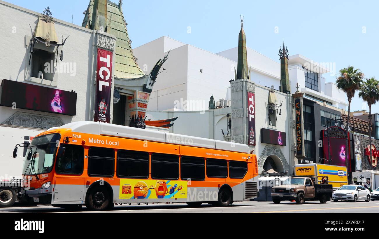Hollywood (Los Angeles), California: METRO local Bus on Hollywood Blvd ...