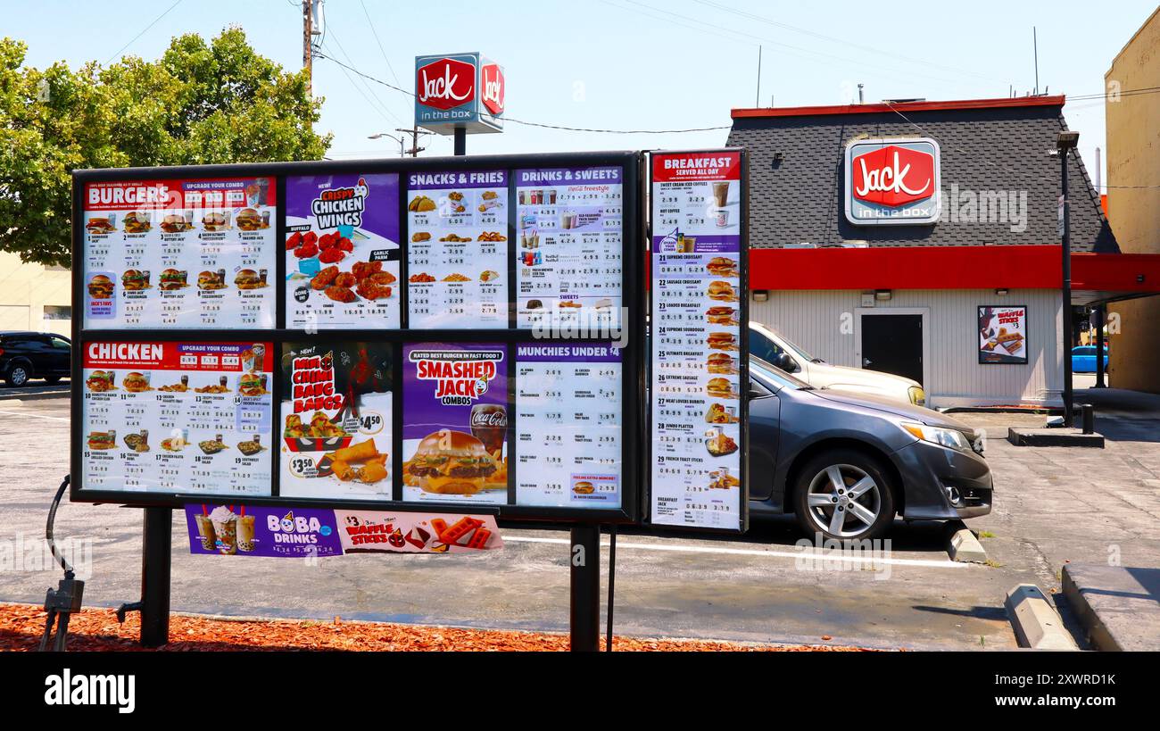 Jack in the box restaurant sign hi-res stock photography and images - Alamy
