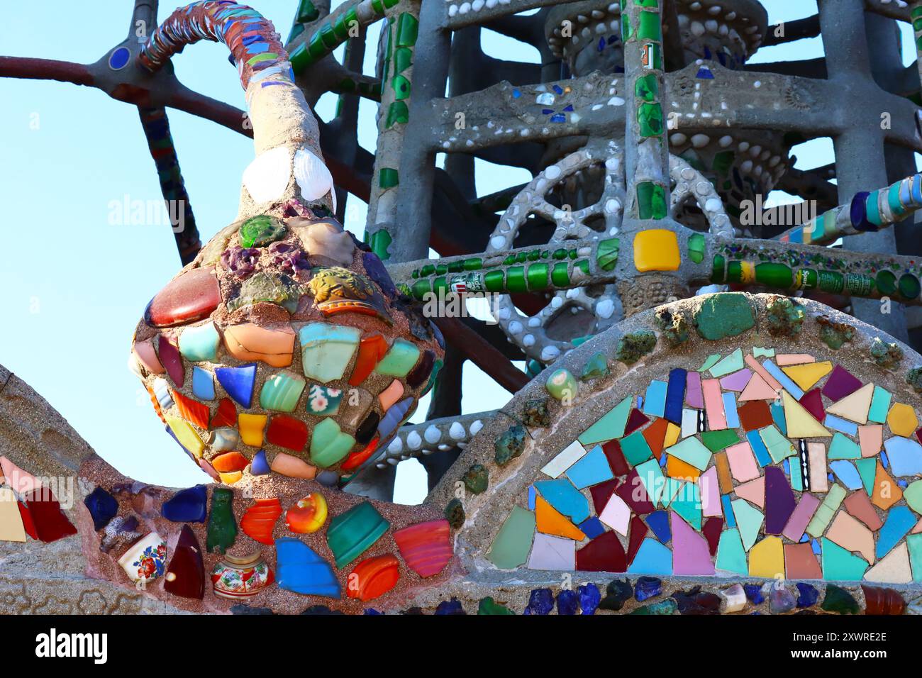 Los Angeles, California: detail of WATTS TOWERS by Simon Rodia ...