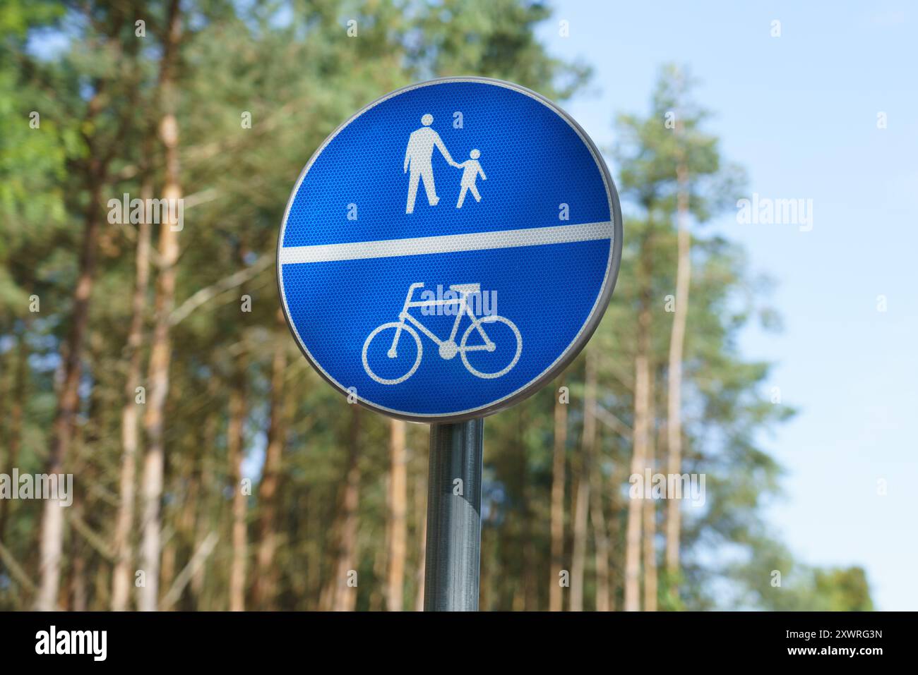 Road sign - traffic for pedestrians and bicycles Stock Photo - Alamy
