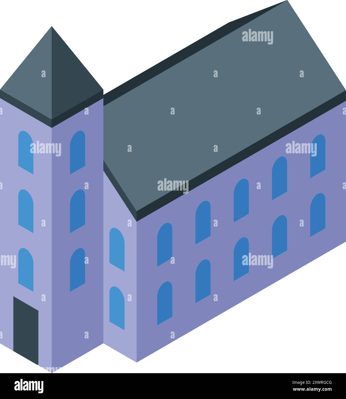 Medieval steeple cathedral building Stock Vector Images - Alamy