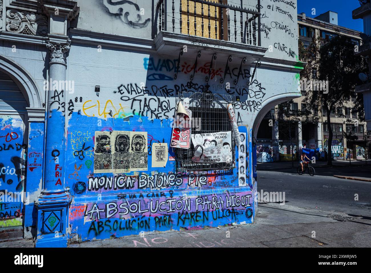 Colorful Graffiti on the Walls in the Streets of Santiago, Chile Stock ...