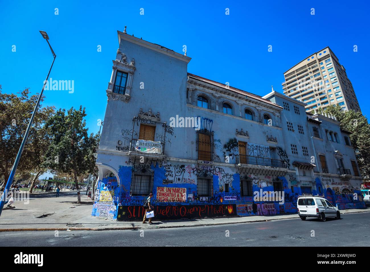 Colorful Graffiti on the Walls in the Streets of Santiago, Chile Stock ...