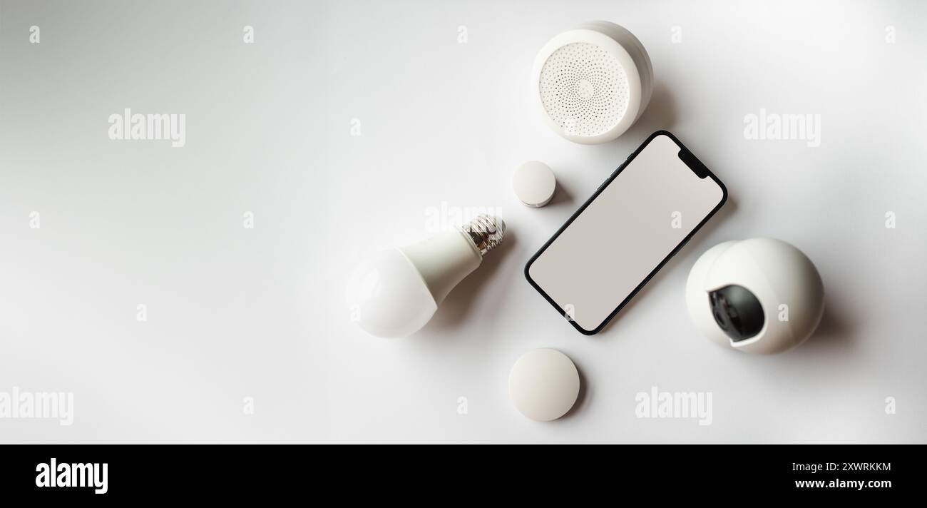 Smart home devices and home automation. Smart phone remote control ...