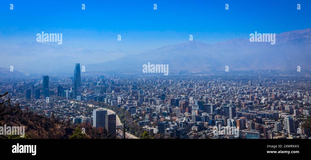 Chile santiago elevated view hi-res stock photography and images - Alamy
