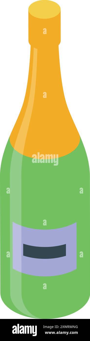 Glass bottle render template Stock Vector Images - Alamy