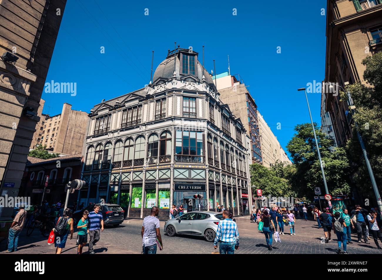 Urban view to the buildings and streets in Santiago, Chile Stock Photo ...