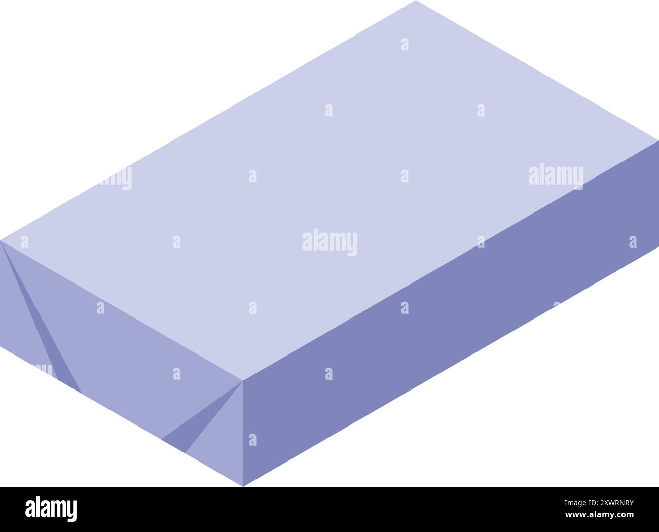 Closed rectangular cardboard box mockup lying down, presented in an ...