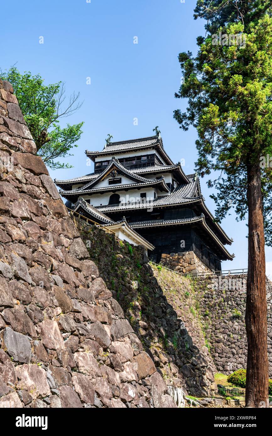Main keep of Matsue Castle built in early 17th century by the Japanese ...