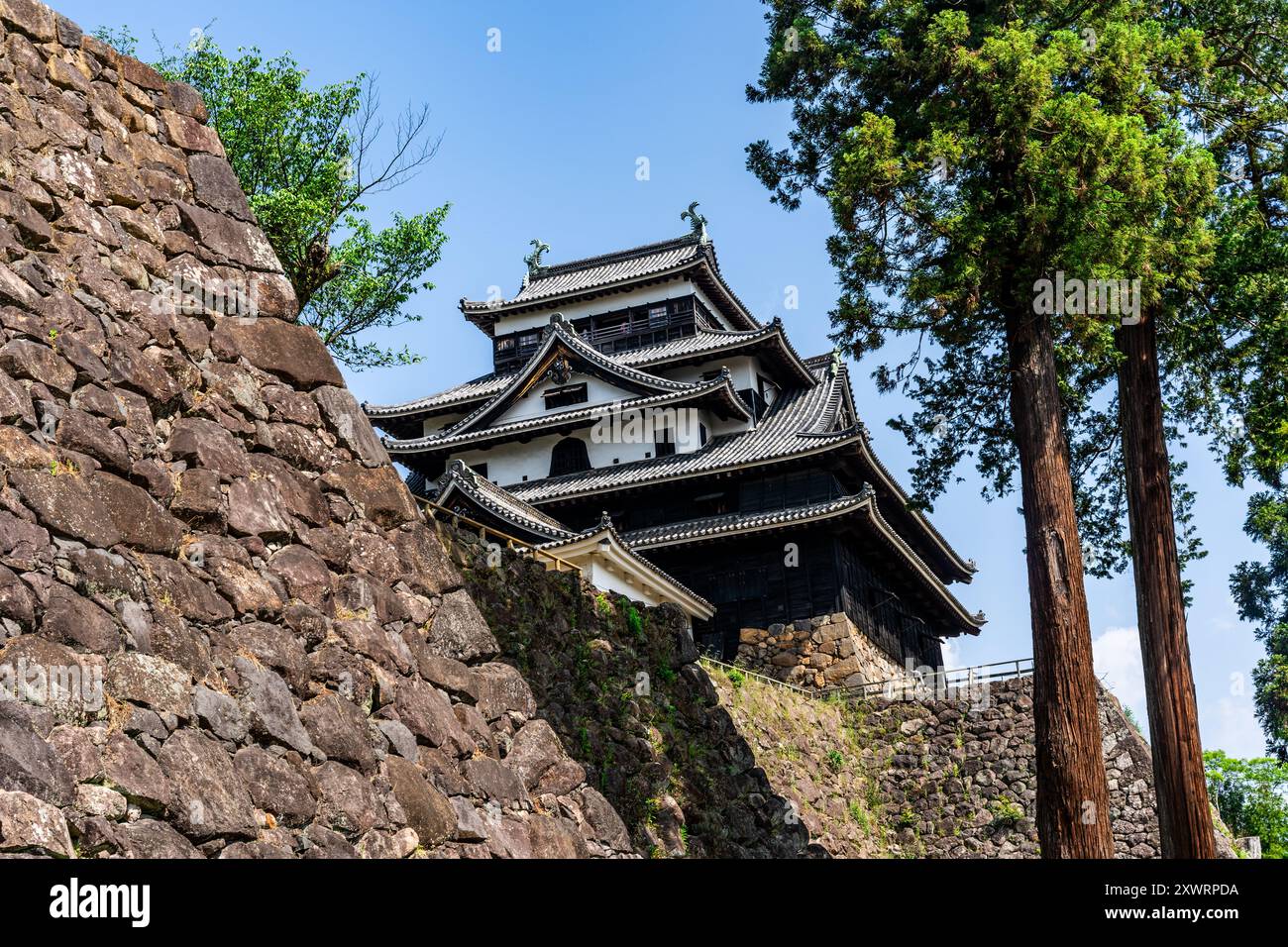 Main keep of Matsue Castle built in early 17th century by the Japanese ...