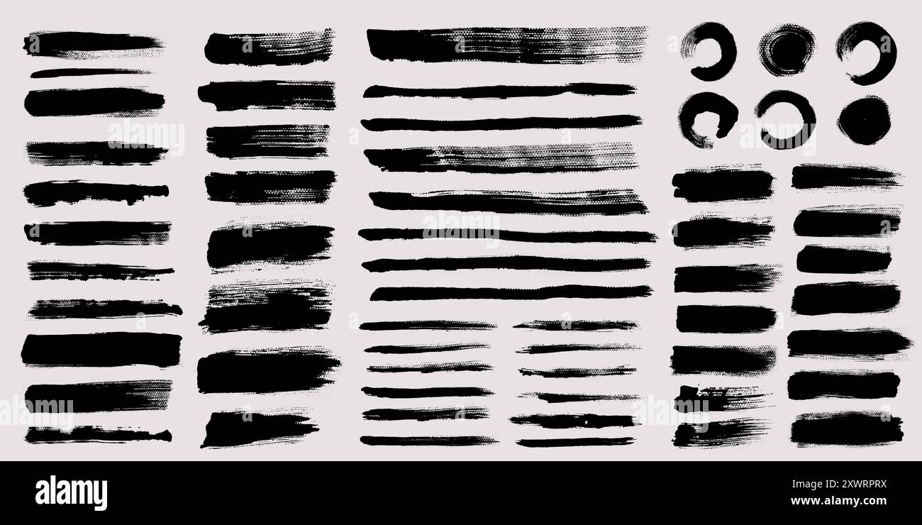 Brush strokes vector. Paintbrush collection Stock Vector Image & Art ...