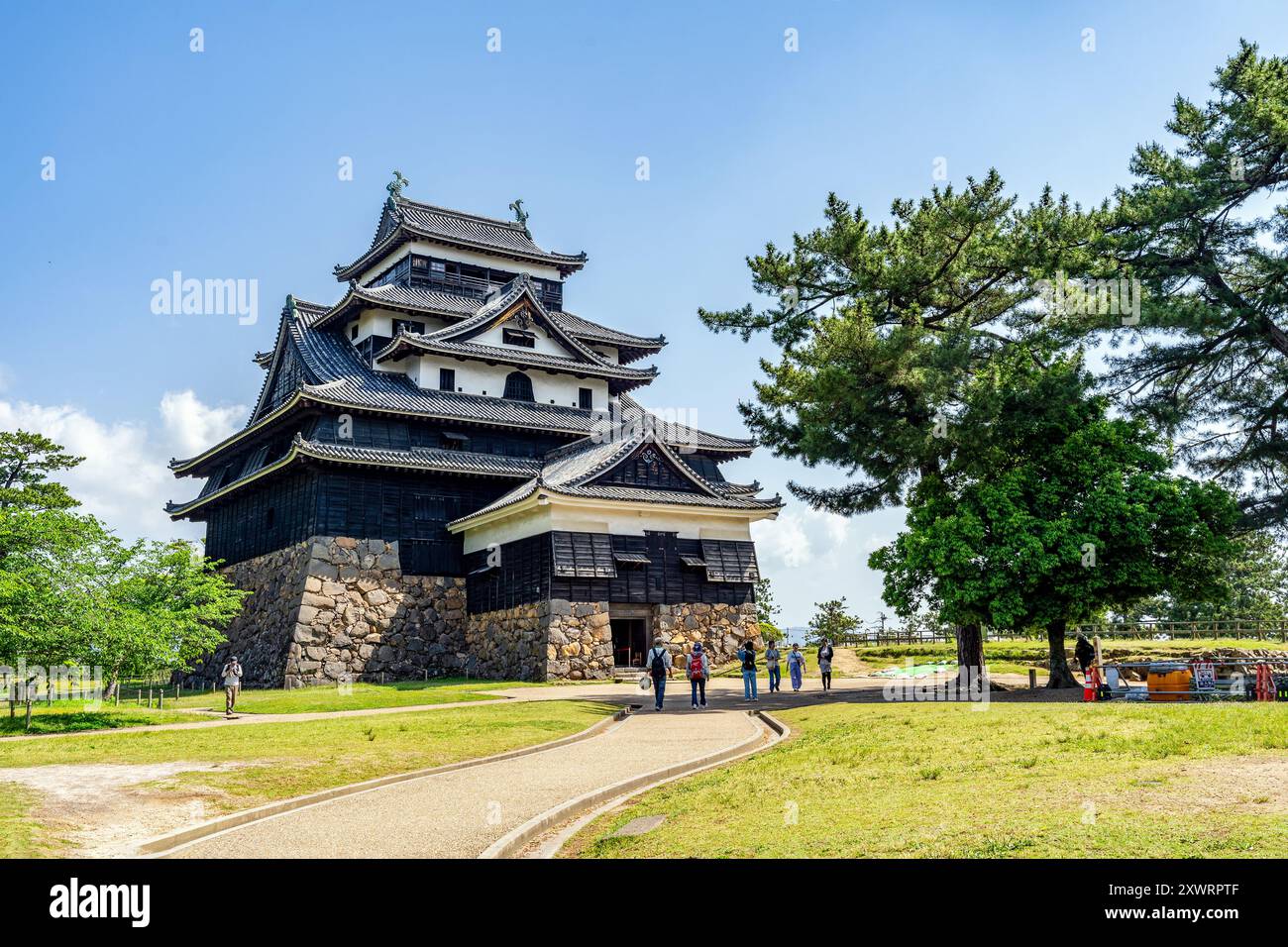 Main keep of Matsue Castle built in early 17th century by the Japanese ...