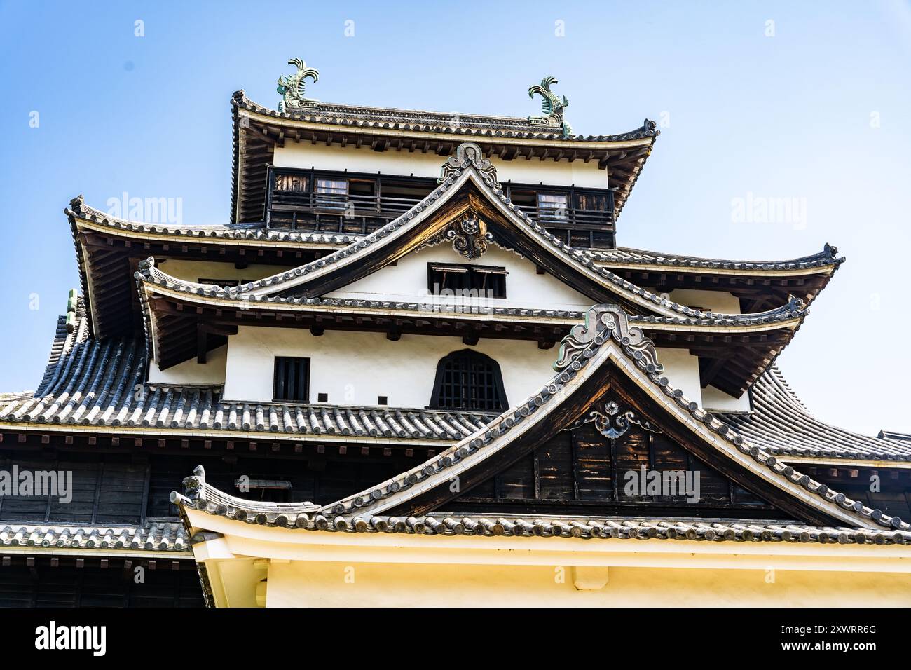 Main keep of Matsue Castle built in early 17th century by the Japanese ...