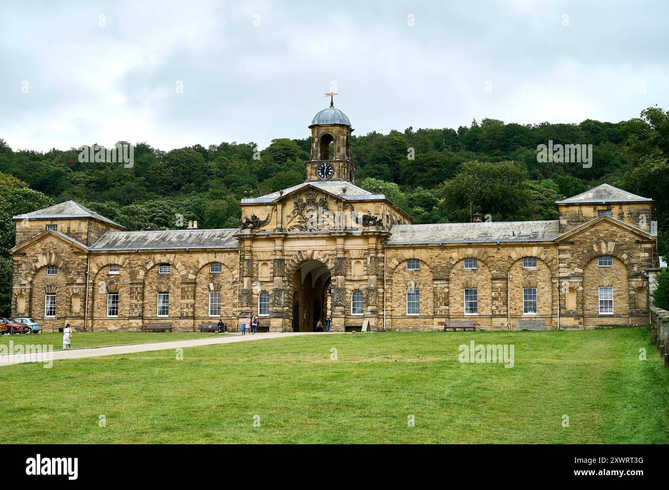 The Stables and clocktower at Chatsworth House Stock Photo - Alamy